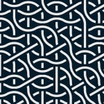 Colorful Tile Seamless Random Interweaving Wavy Lines Pattern ...