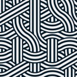 Colorful Tile Seamless Random Interweaving Wavy Lines Pattern ...