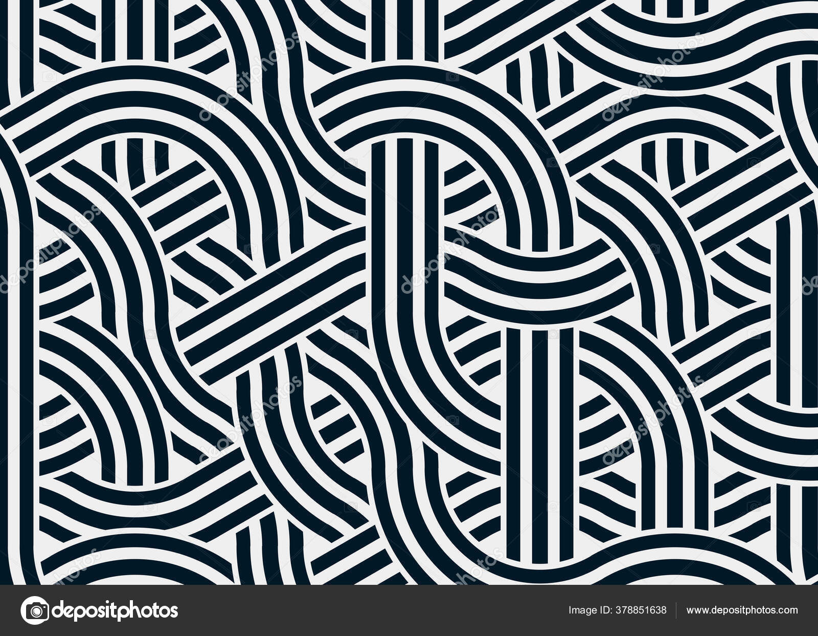 Colorful Tile Seamless Random Interweaving Wavy Lines Pattern ...