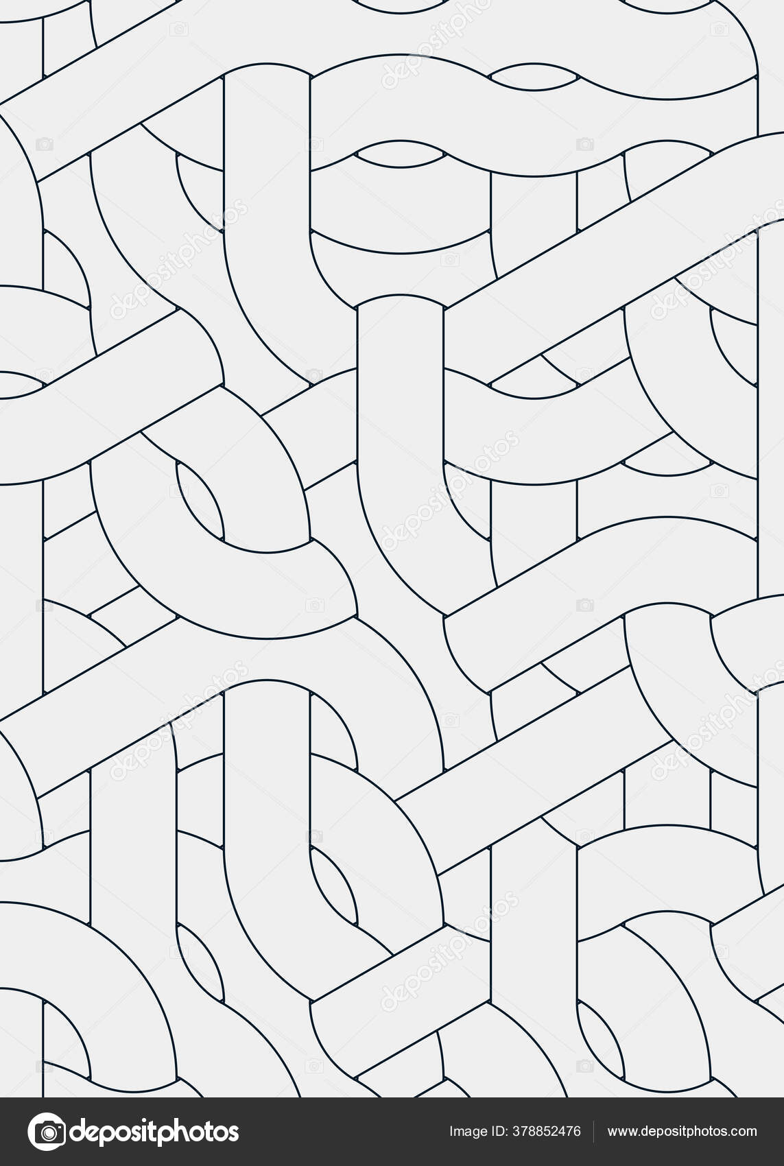 Colorful Tile Seamless Random Interweaving Wavy Lines Pattern ...