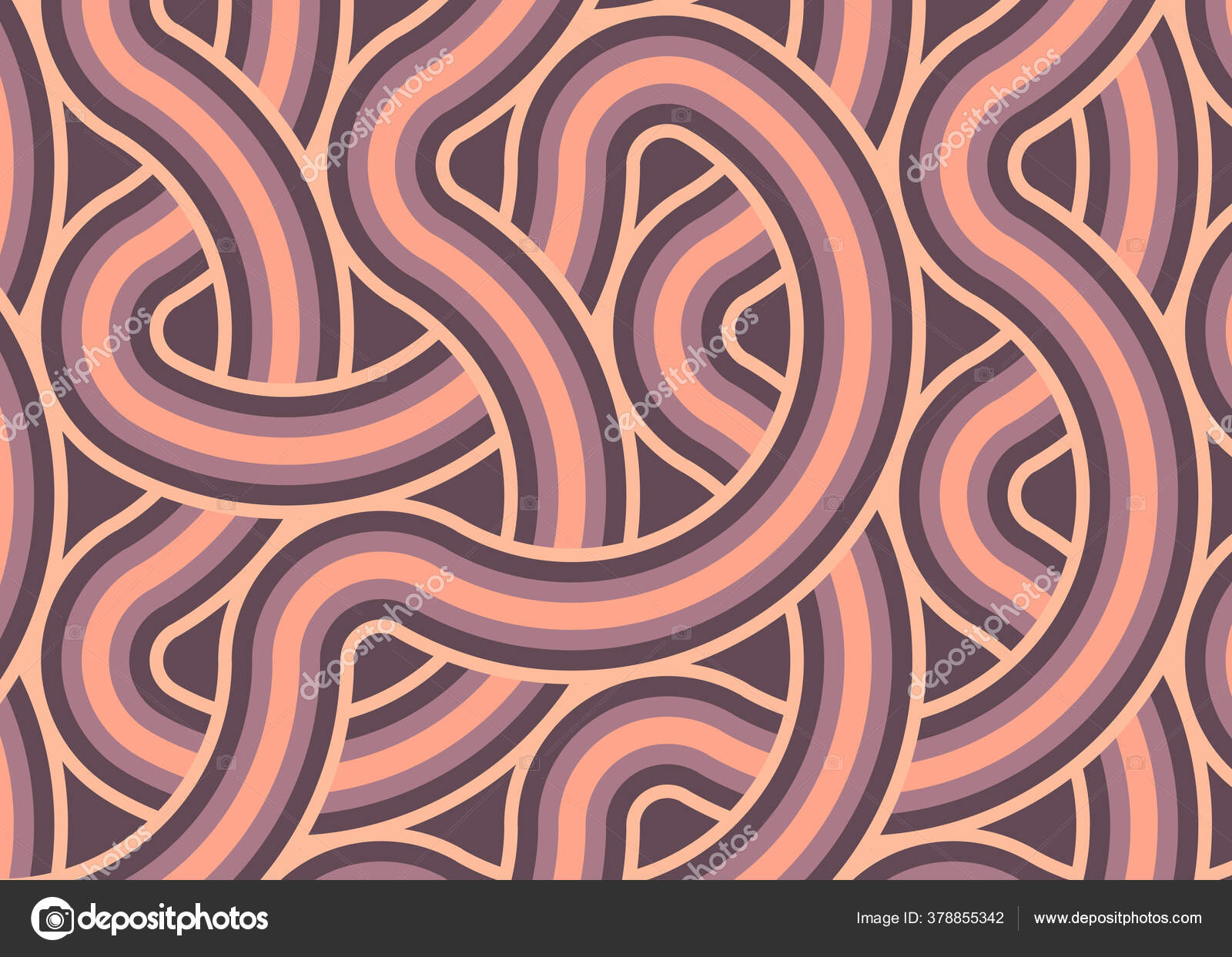 Colorful Tile Seamless Random Interweaving Wavy Lines Pattern ...
