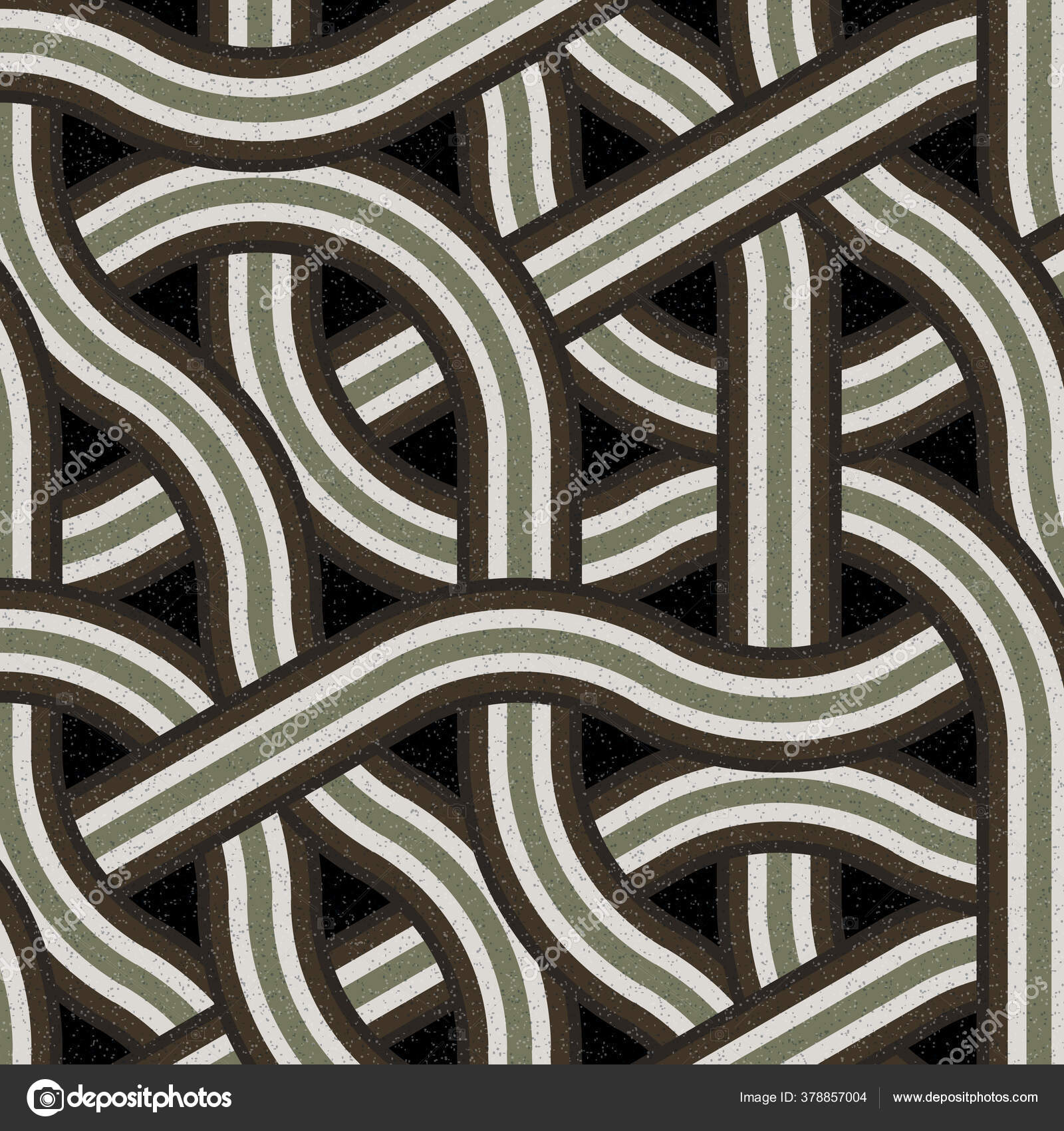 Colorful Tile Seamless Random Interweaving Wavy Lines Pattern ...