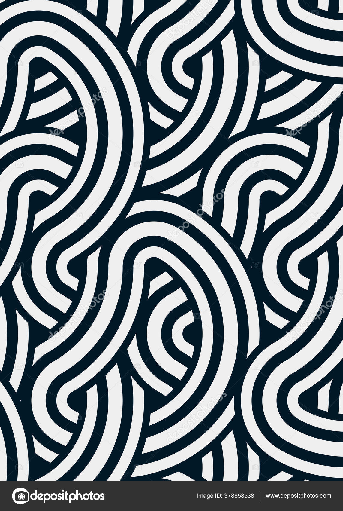 Colorful Tile Seamless Random Interweaving Wavy Lines Pattern ...