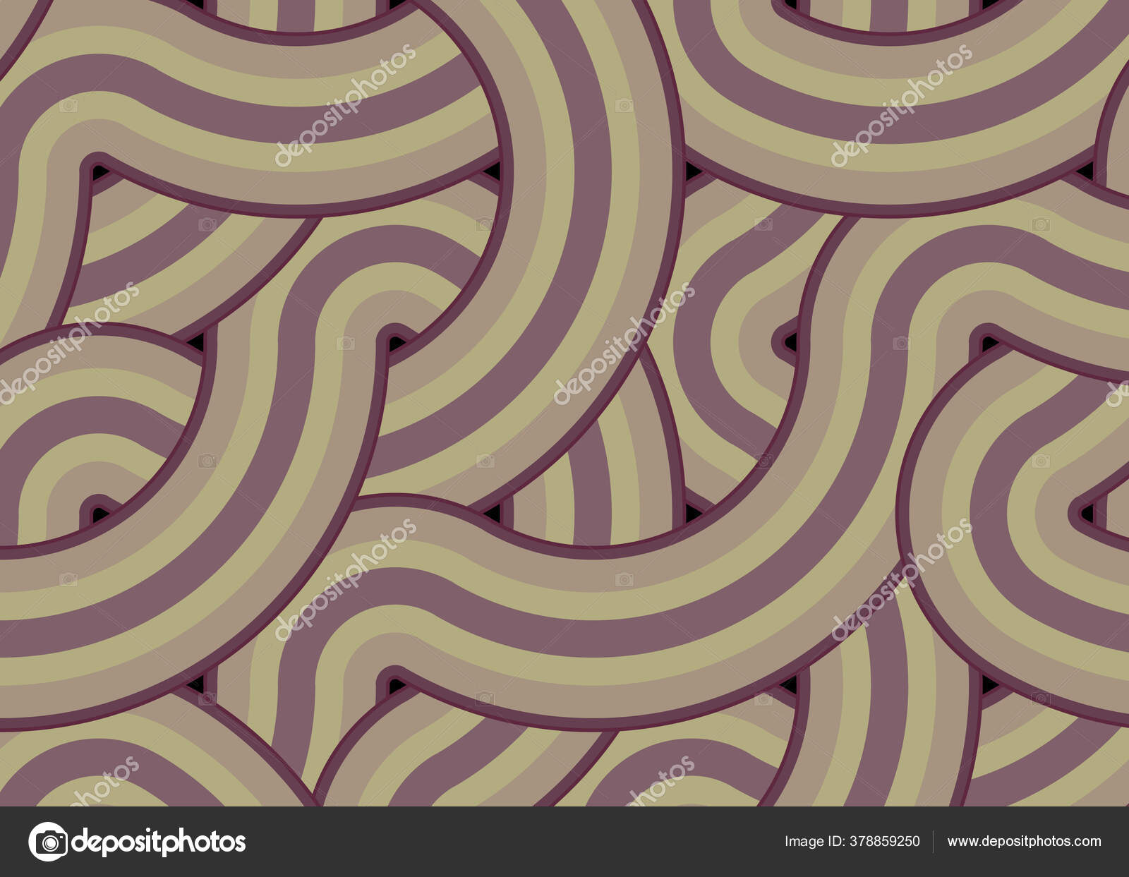 Colorful Tile Seamless Random Interweaving Wavy Lines Pattern ...