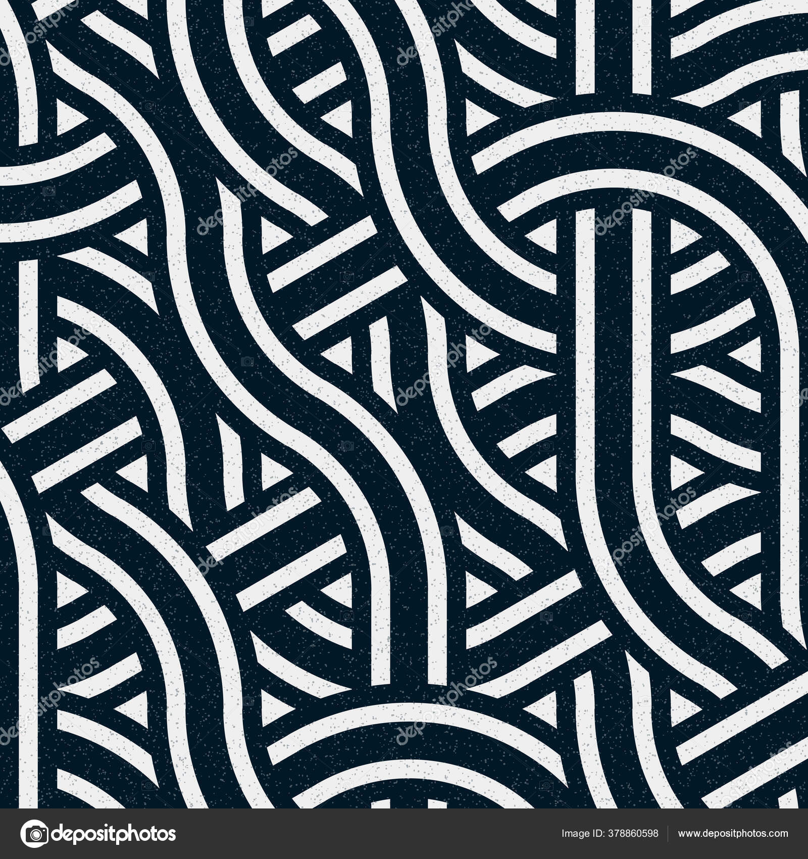 Colorful Tile Seamless Random Interweaving Wavy Lines Pattern ...