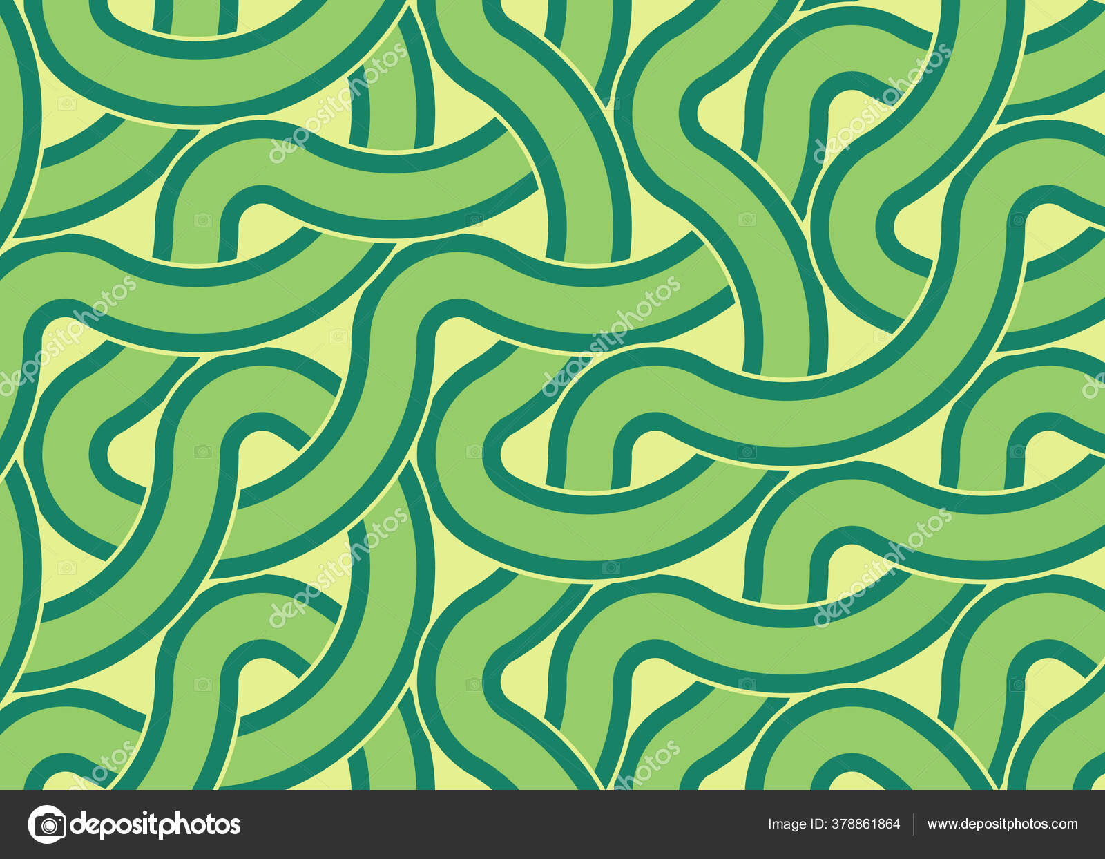 Colorful Tile Seamless Random Interweaving Wavy Lines Pattern ...