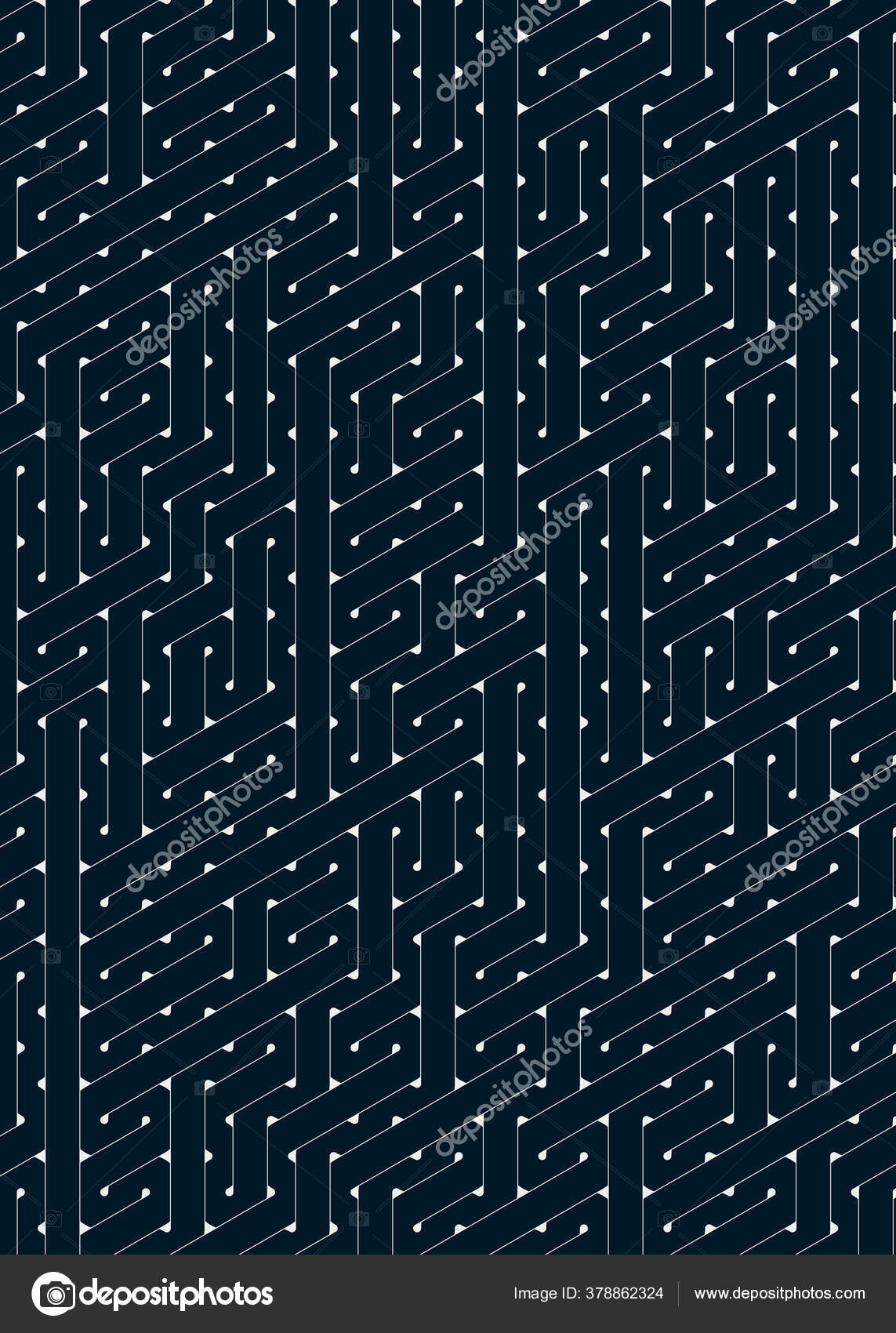 Colorful Tile Seamless Random Interweaving Wavy Lines Pattern ...