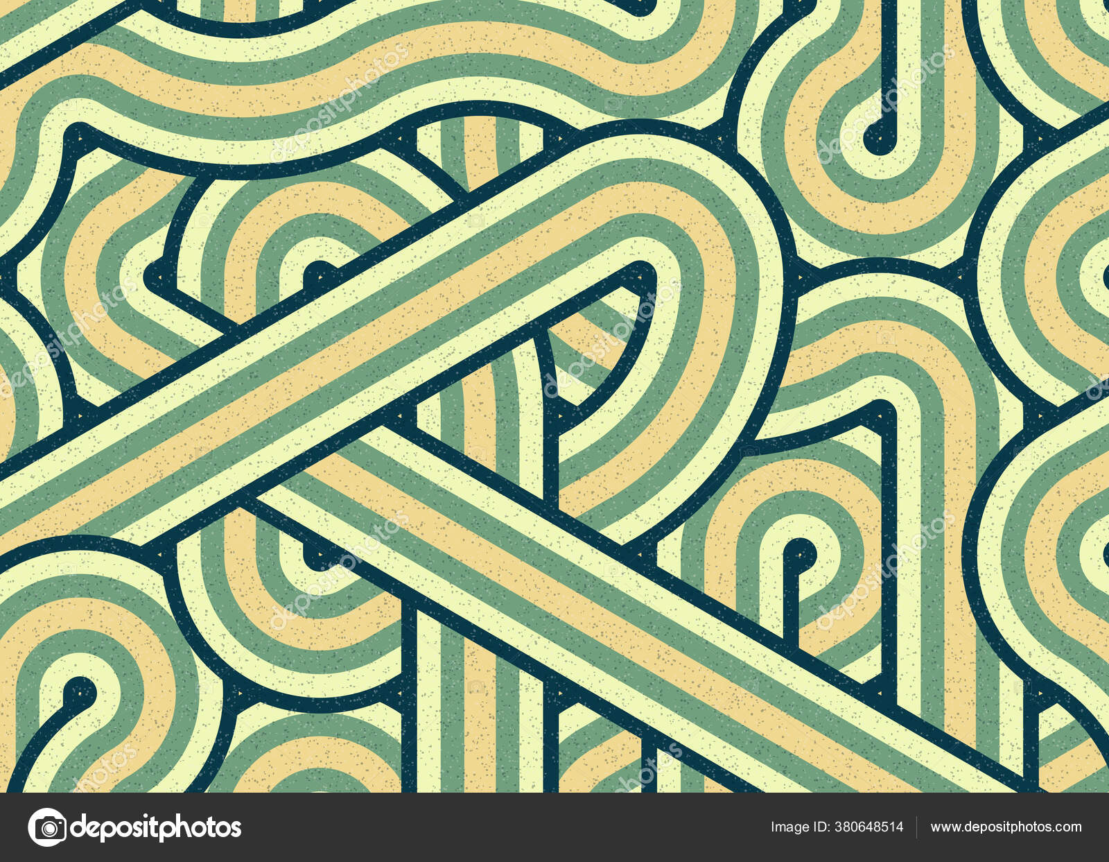 Colorful Tile Seamless Random Interweaving Wavy Lines Pattern ...