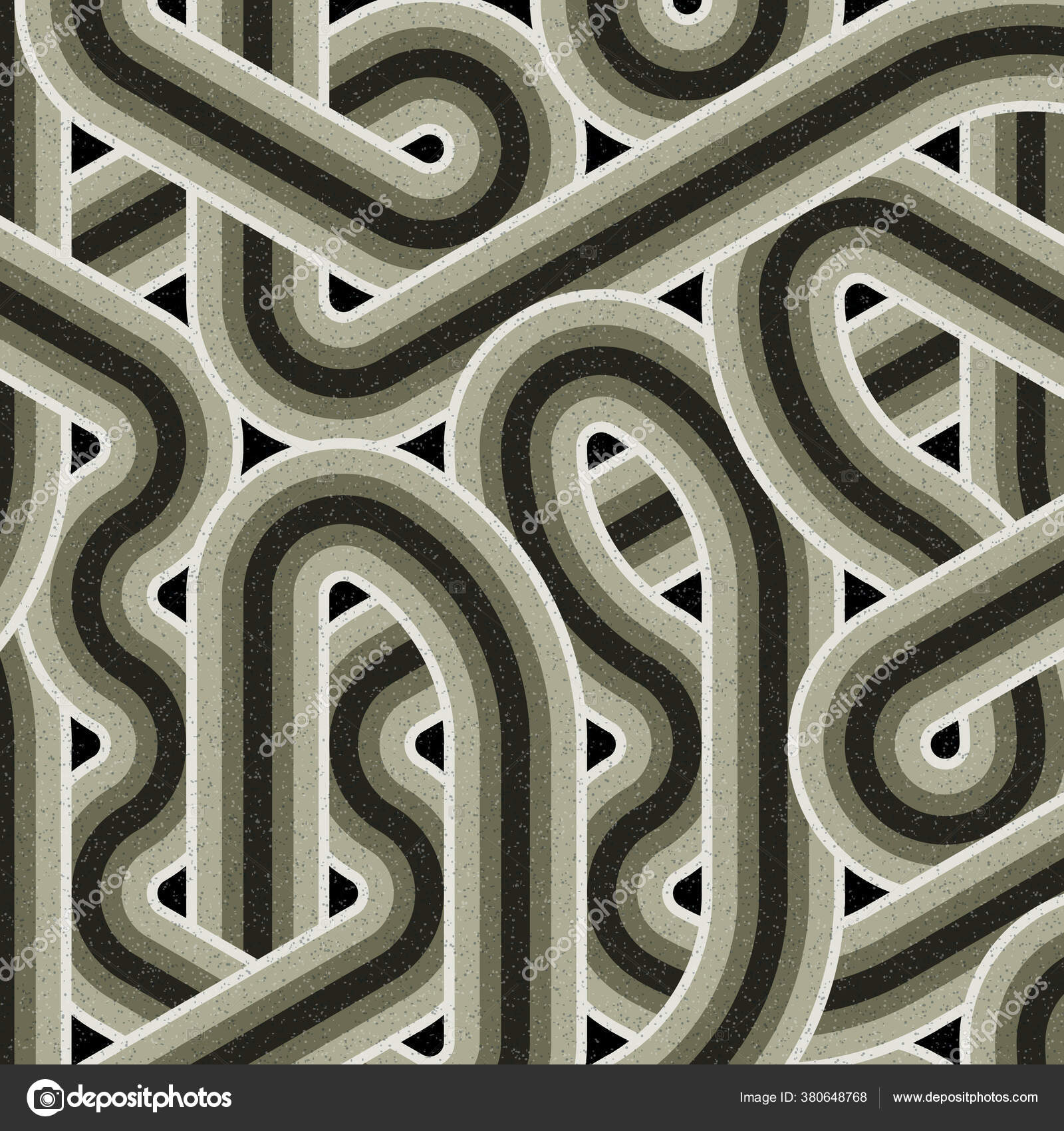 Colorful Tile Seamless Random Interweaving Wavy Lines Pattern ...