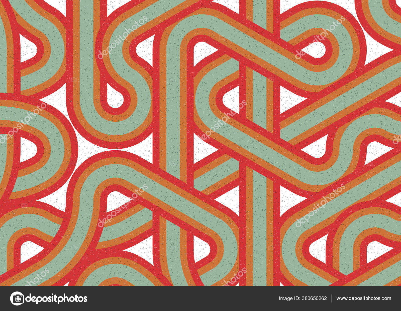 Colorful Tile Seamless Random Interweaving Wavy Lines Pattern ...