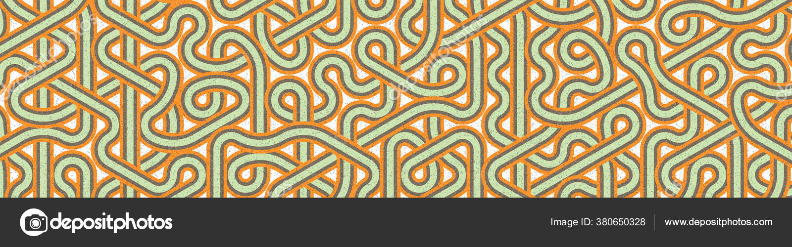 Colorful Tile Seamless Random Interweaving Wavy Lines Pattern ...