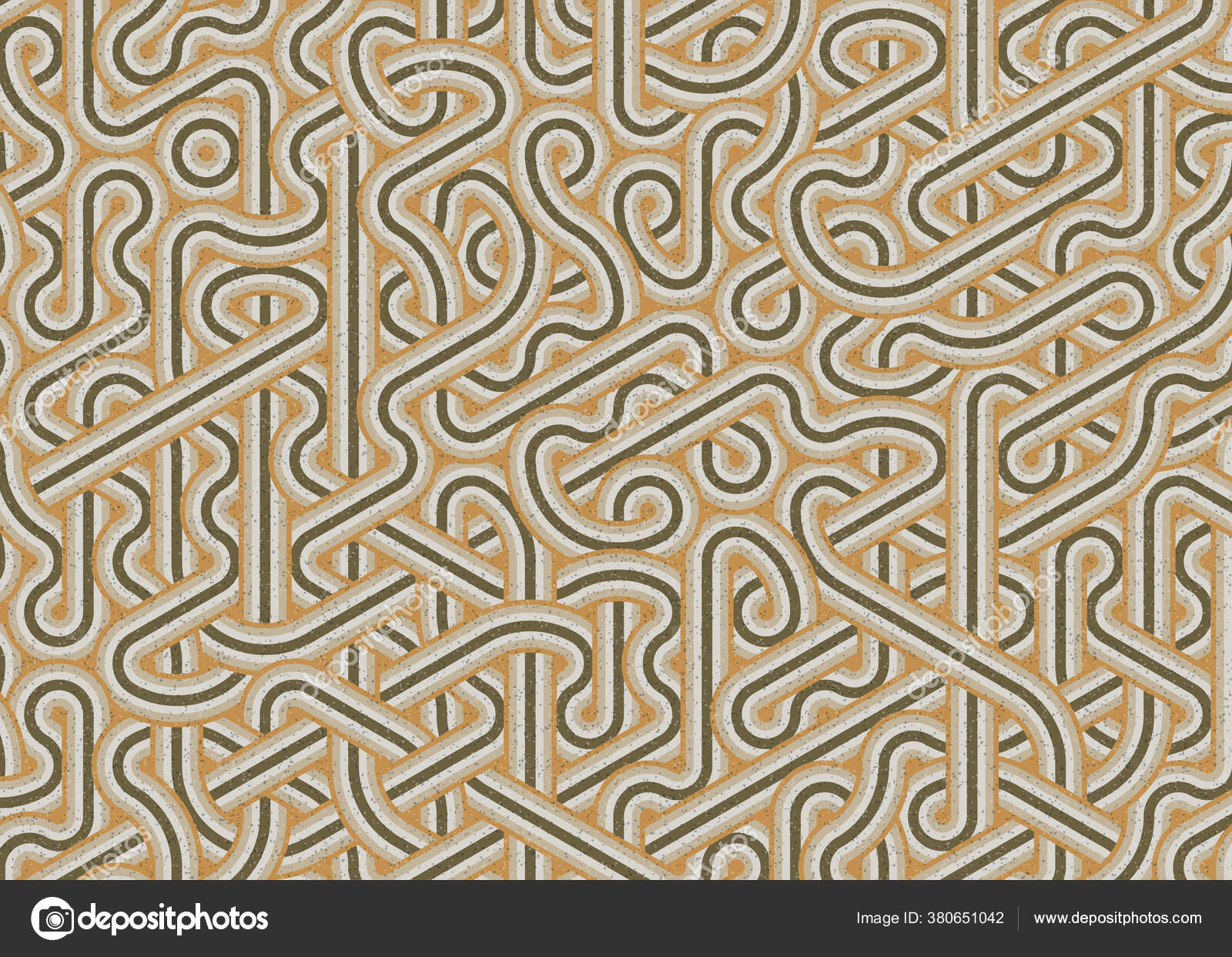 Colorful Tile Seamless Random Interweaving Wavy Lines Pattern ...