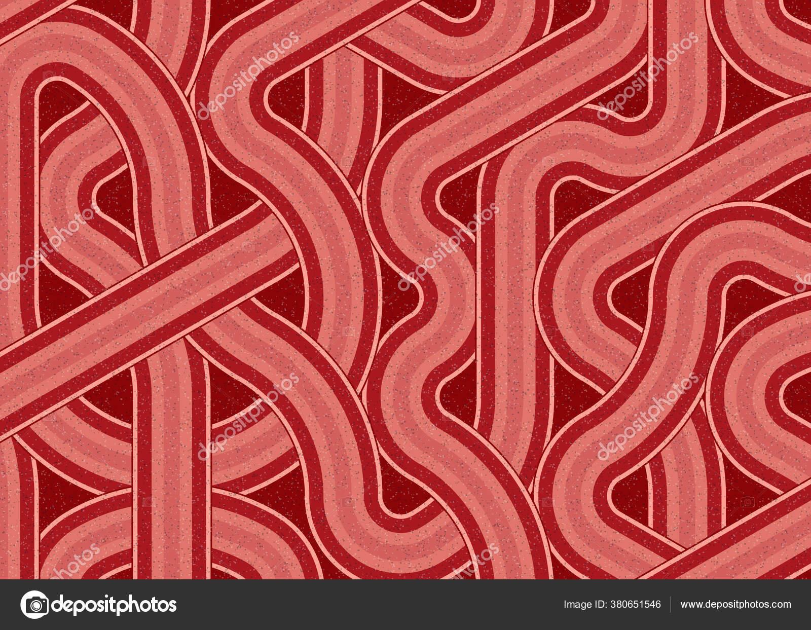 Colorful Tile Seamless Random Interweaving Wavy Lines Pattern ...