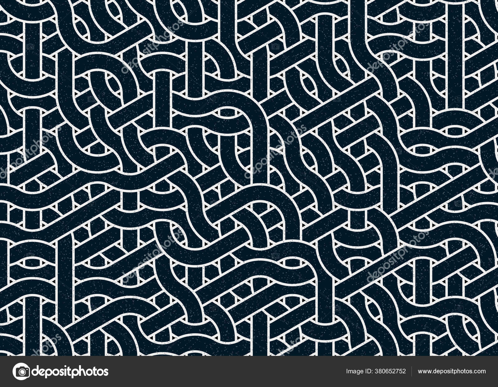 Colorful Tile Seamless Random Interweaving Wavy Lines Pattern ...