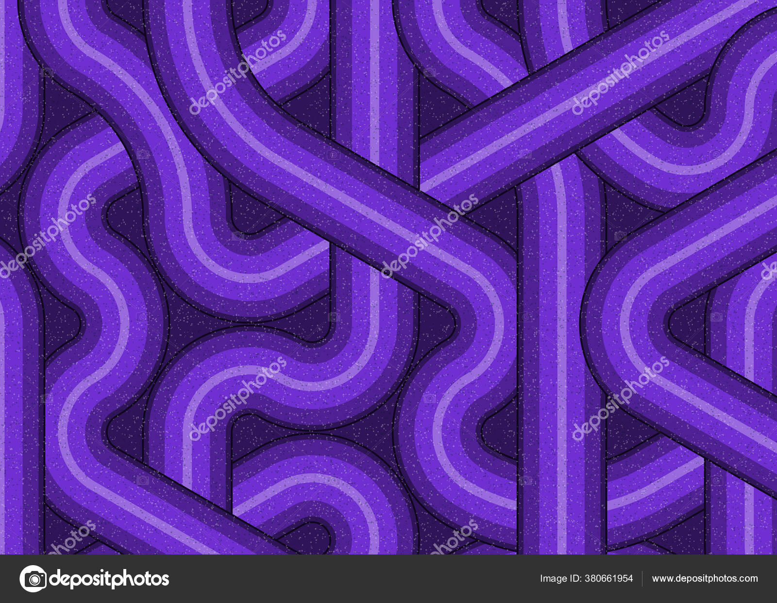 Colorful Tile Seamless Random Interweaving Wavy Lines Pattern ...