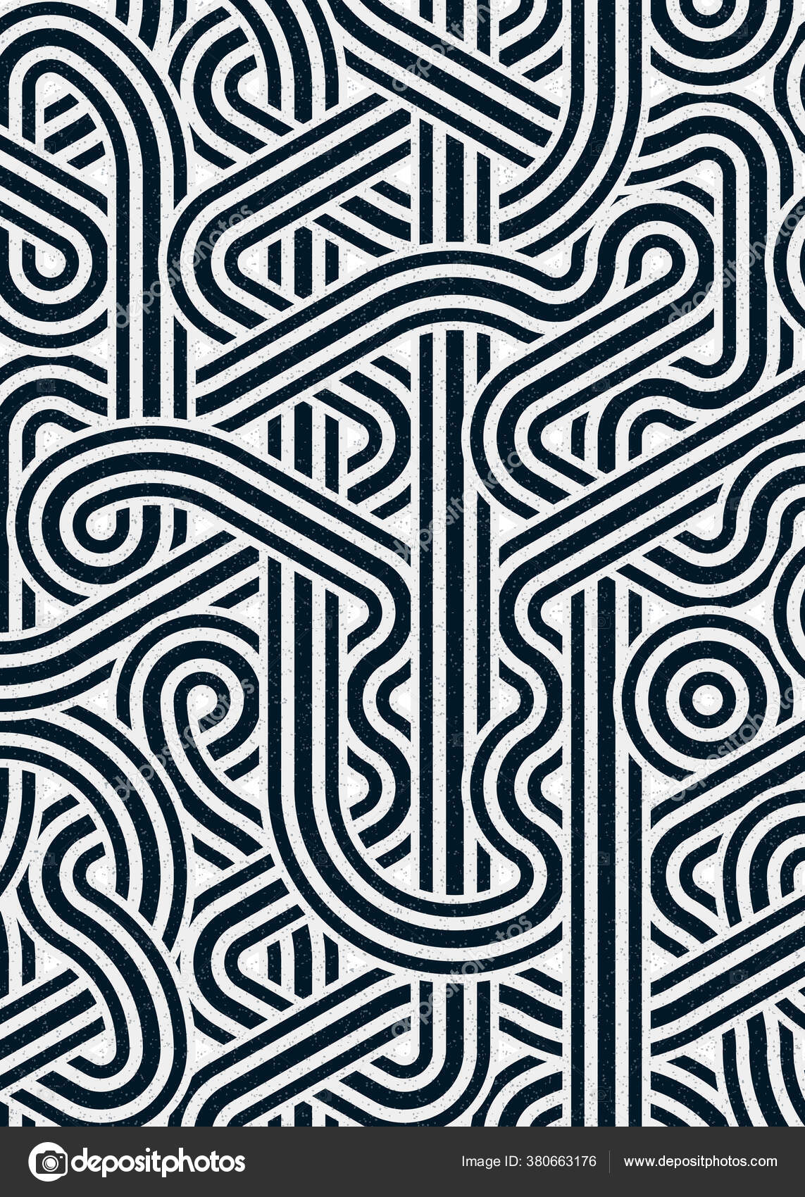 Colorful Tile Seamless Random Interweaving Wavy Lines Pattern ...