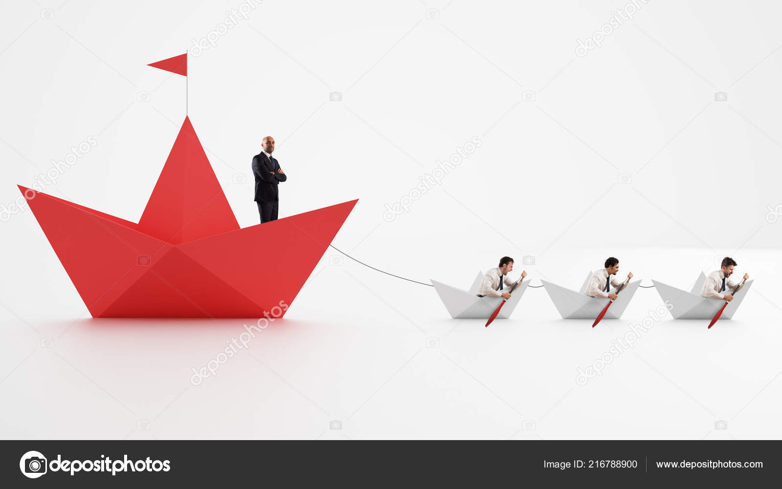 Unity is strength. Workers who make the company go forward. Concept of ...