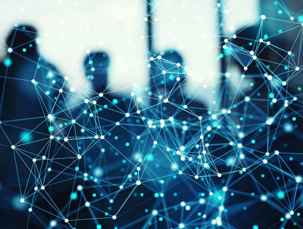 Abstract internet connection network background with motion effects ...