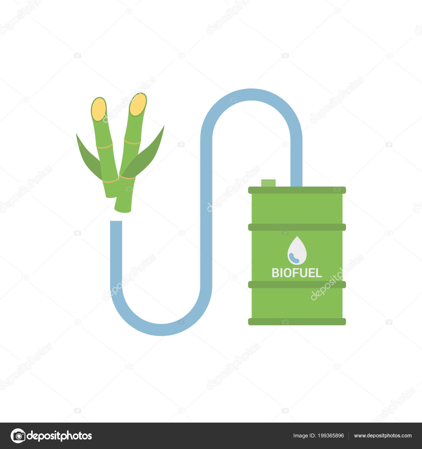 Biofuel - Biomass Ethanol, Made from Sugarcane. Stock Vector by ...