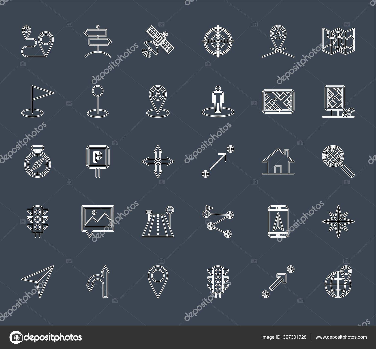 Navigation Icon Vector Stock Vector Image by ©leshkasmok #397301728