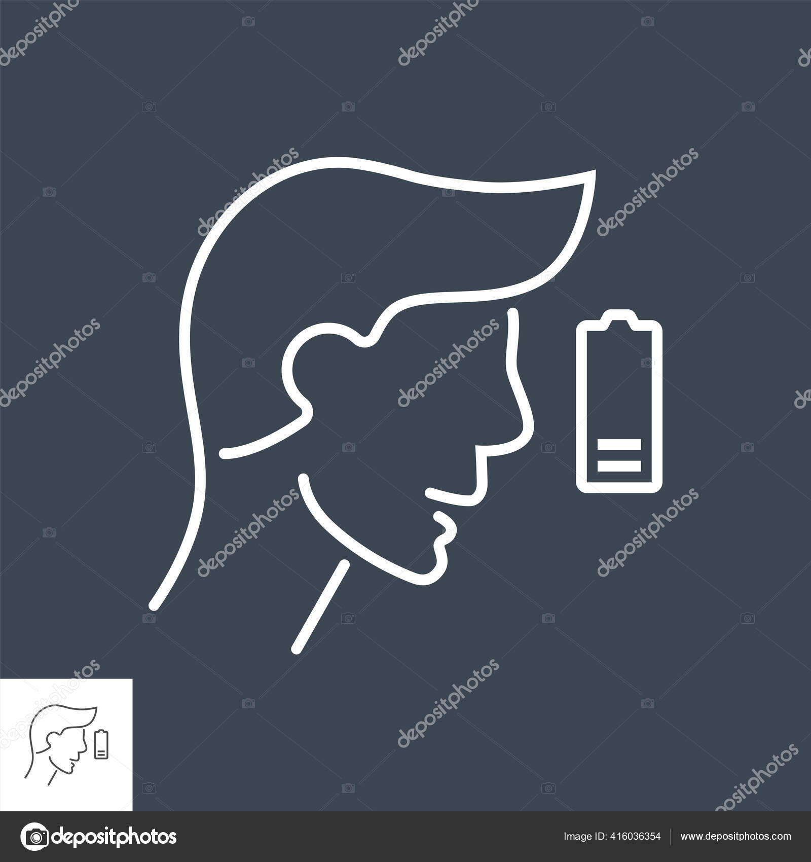 Fatigue related vector thin line icon Stock Vector Image by ©leshkasmok ...