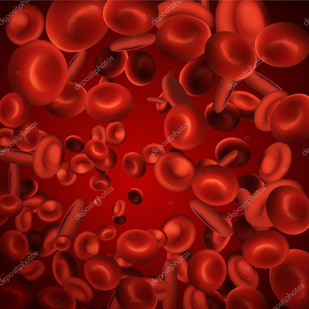 Ver bajo un microscopio, glóbulos rojos de la sangre en un cuerpo vivo 2024