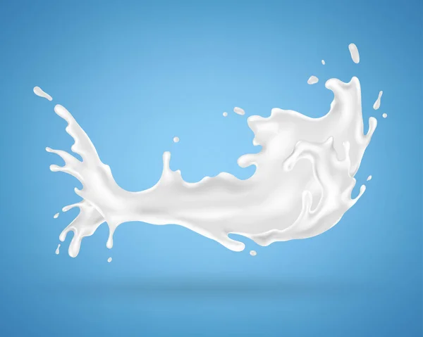 Abstract realistic milk drop with splashes isolated on transparent ...
