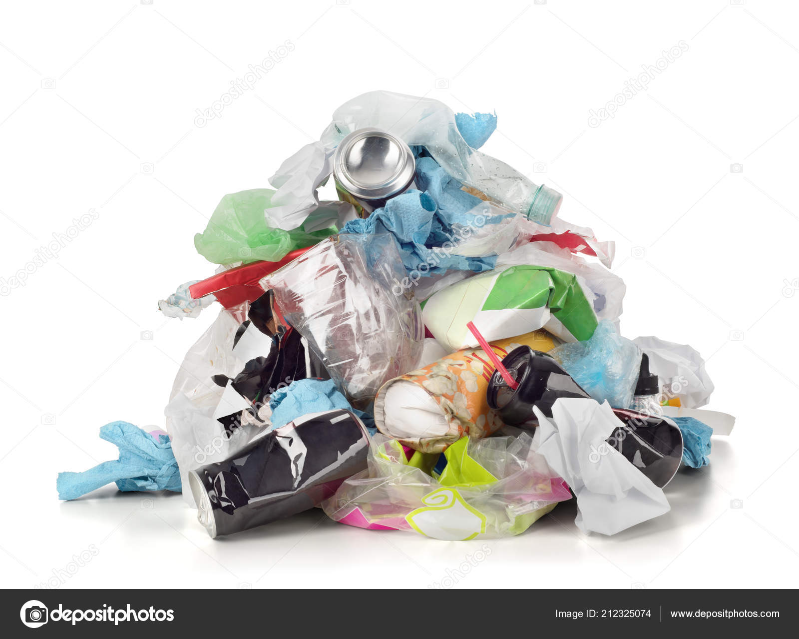 Garbage Pile Isolated White Background Stock Photo by ©urfingus 212325074