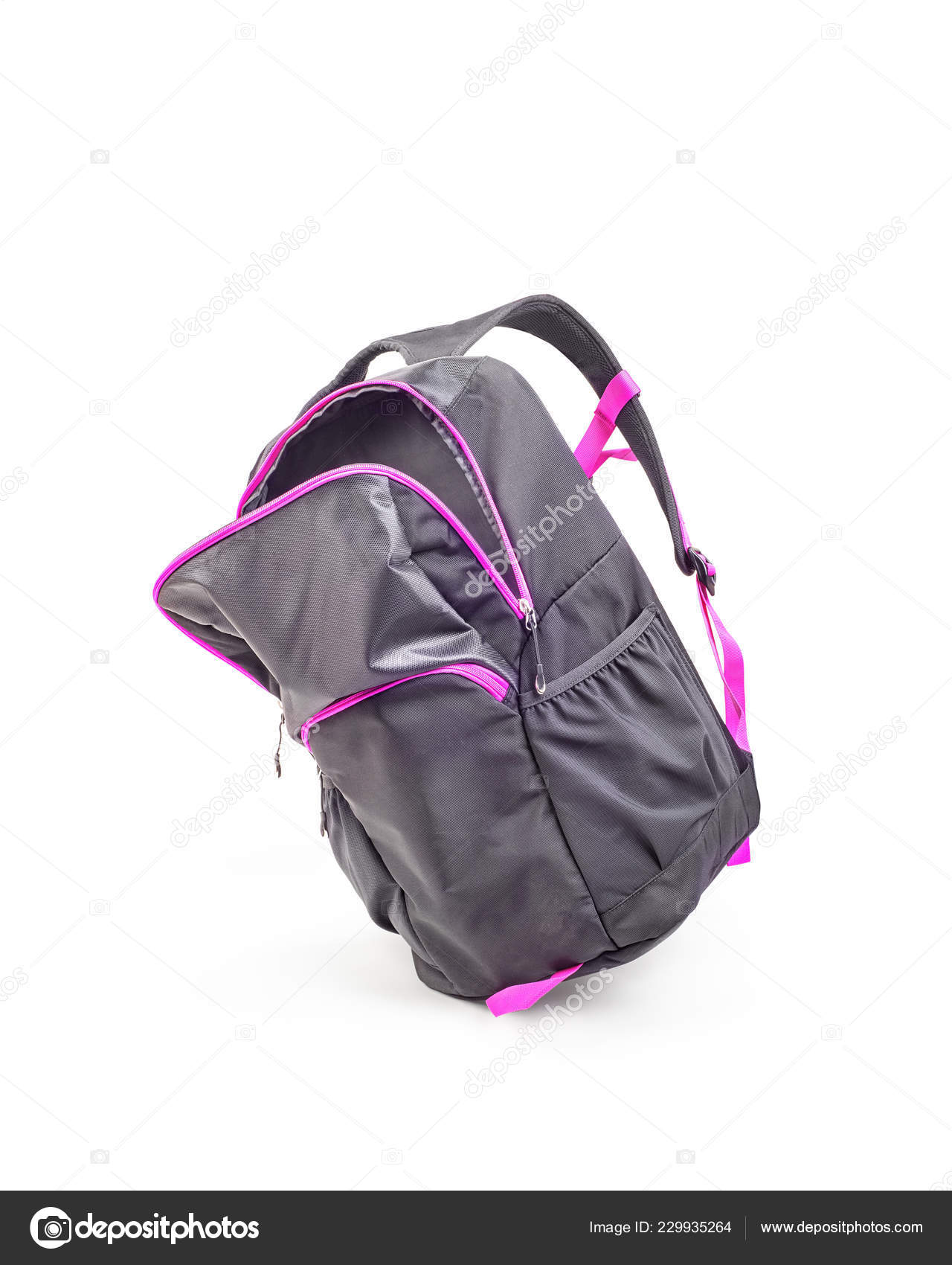 Blue Backpack Open Isolated White Background — Stock Photo © urfingus ...