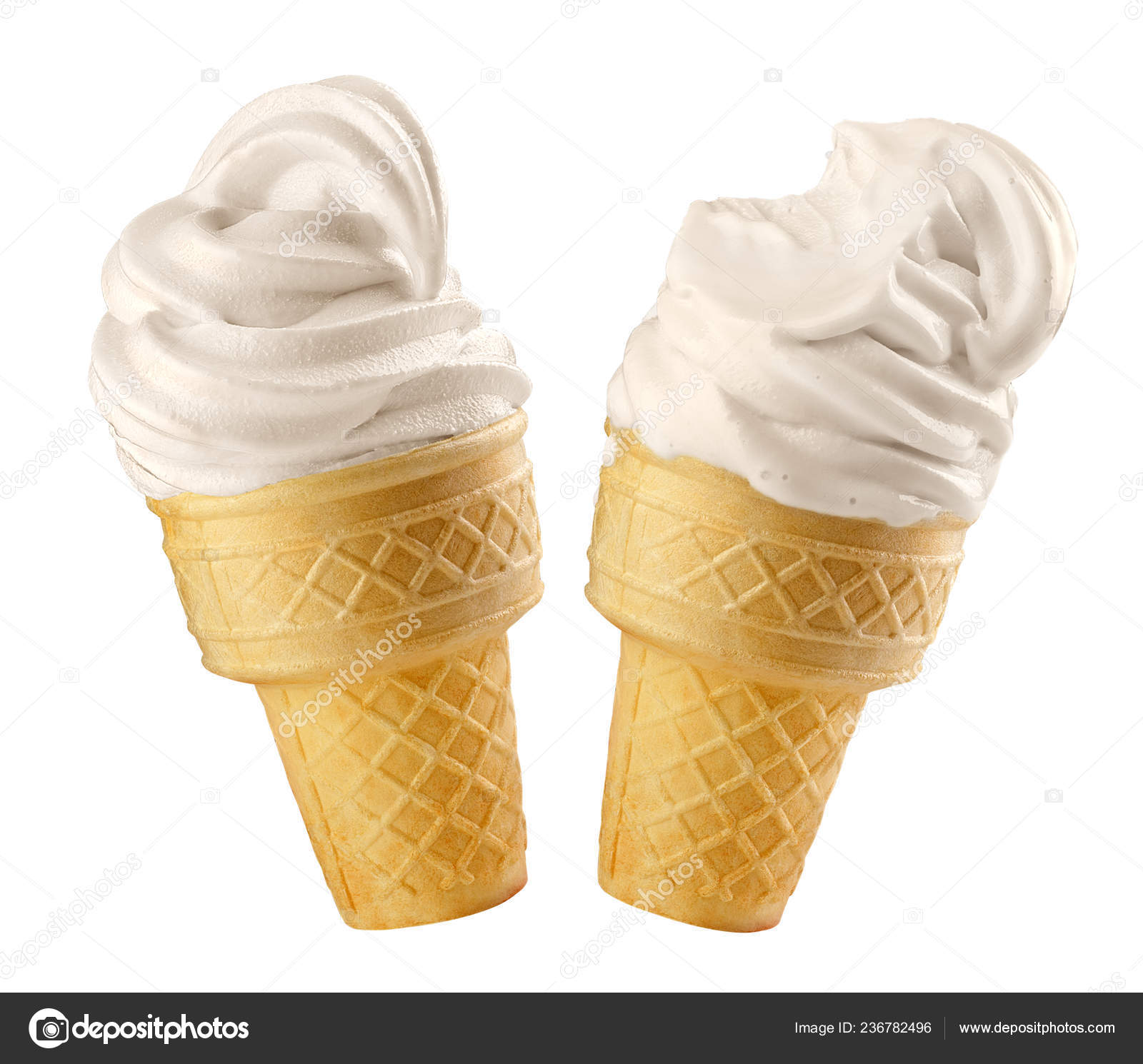 Vanilla Ice Cream White Background Stock Photo by ©urfingus 236782496