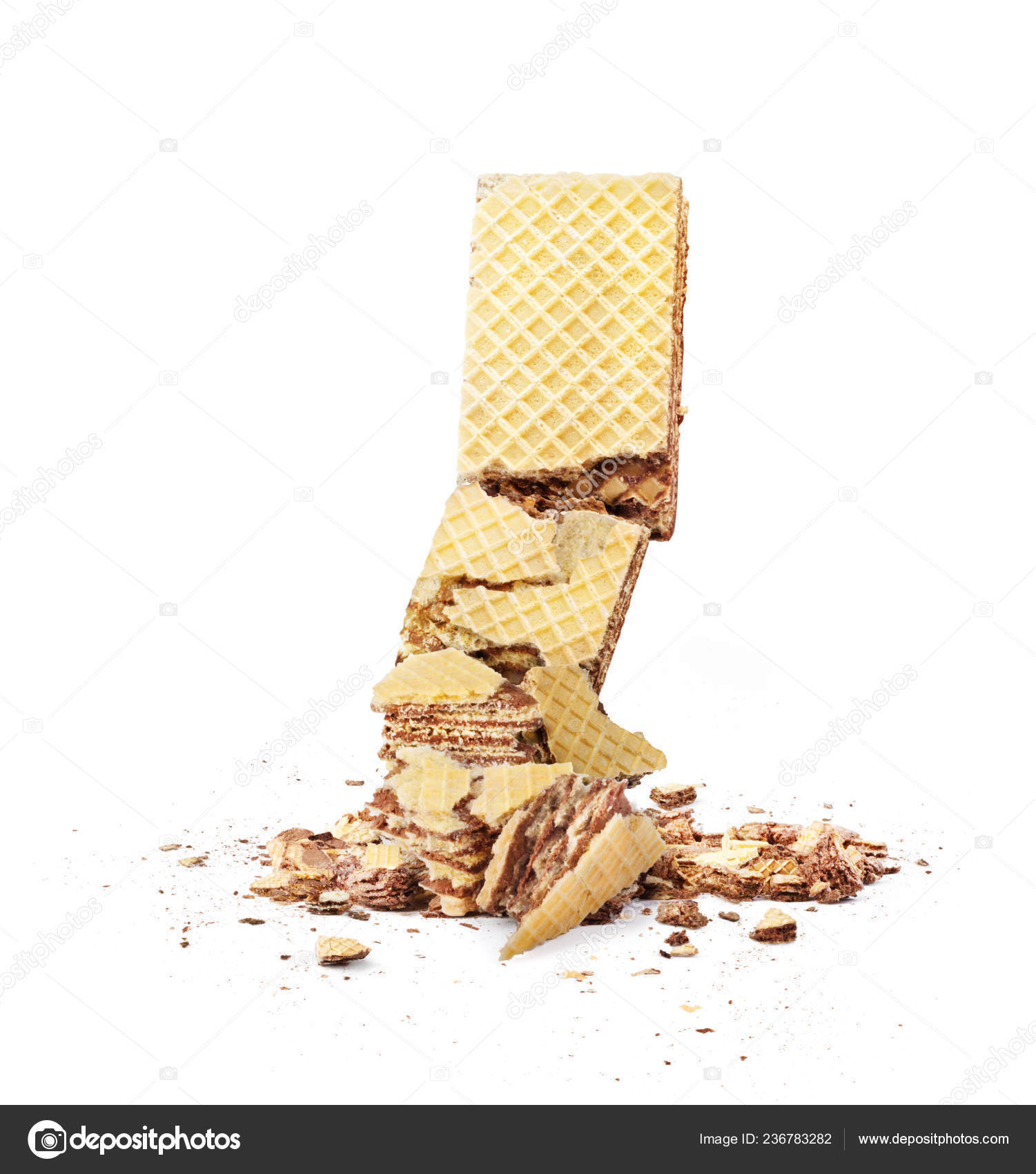 Waffle Broken White Background Stock Photo by ©urfingus 236783282