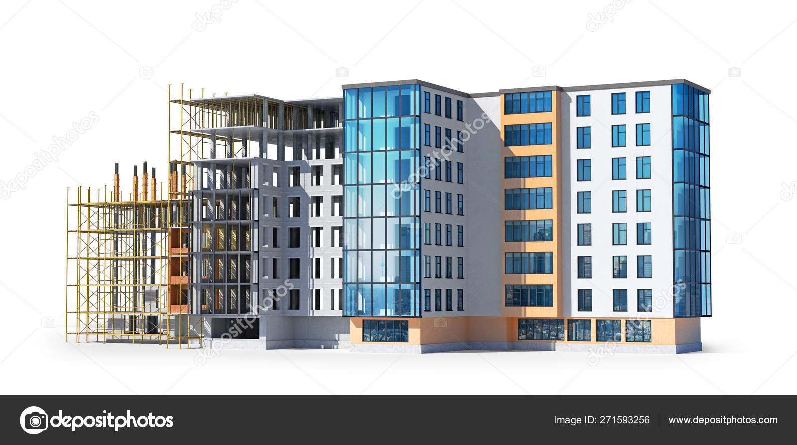 Building Under Construction 3d