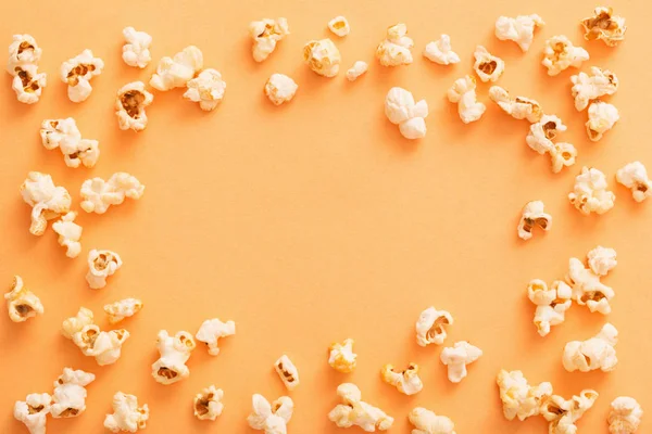Pop Corn Orange Background Stock Photo by ©Kruchenkova 212046656