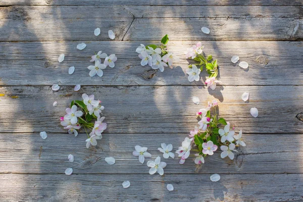 Spring flowers on wooden background Stock Photo by ©Kruchenkova 21336355