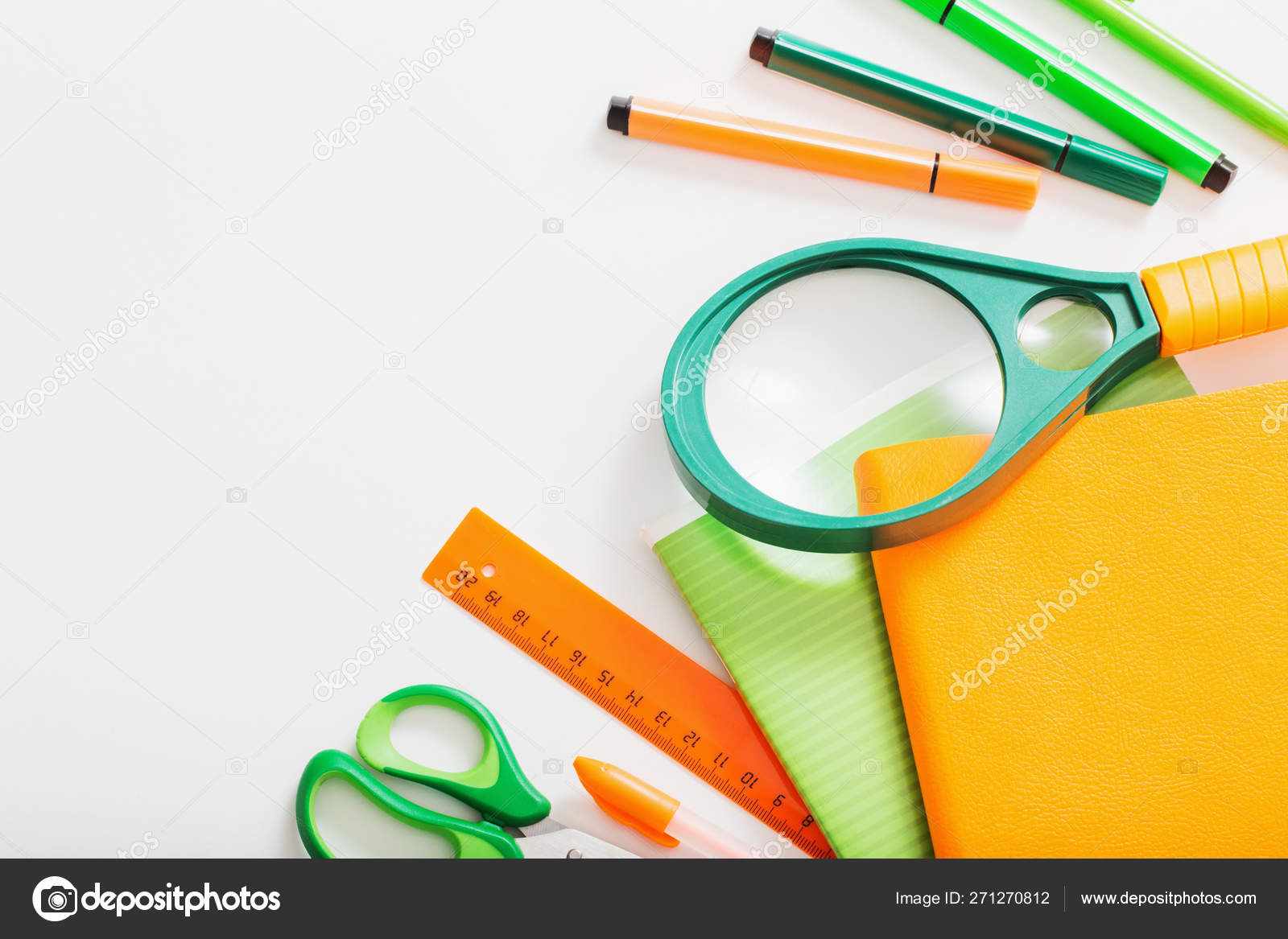 School supplies on white background Stock Photo by ©Kruchenkova 271270812