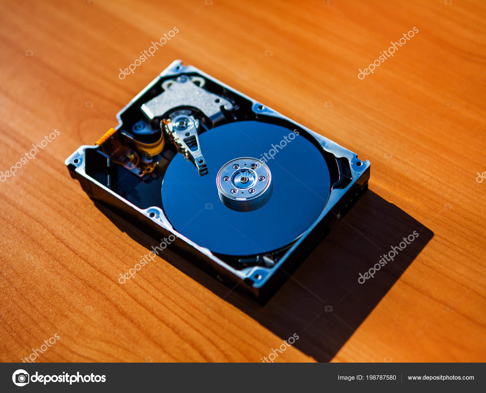 Detail Opened Hard Disk Drive Table — Stock Photo © sabphoto #198787580