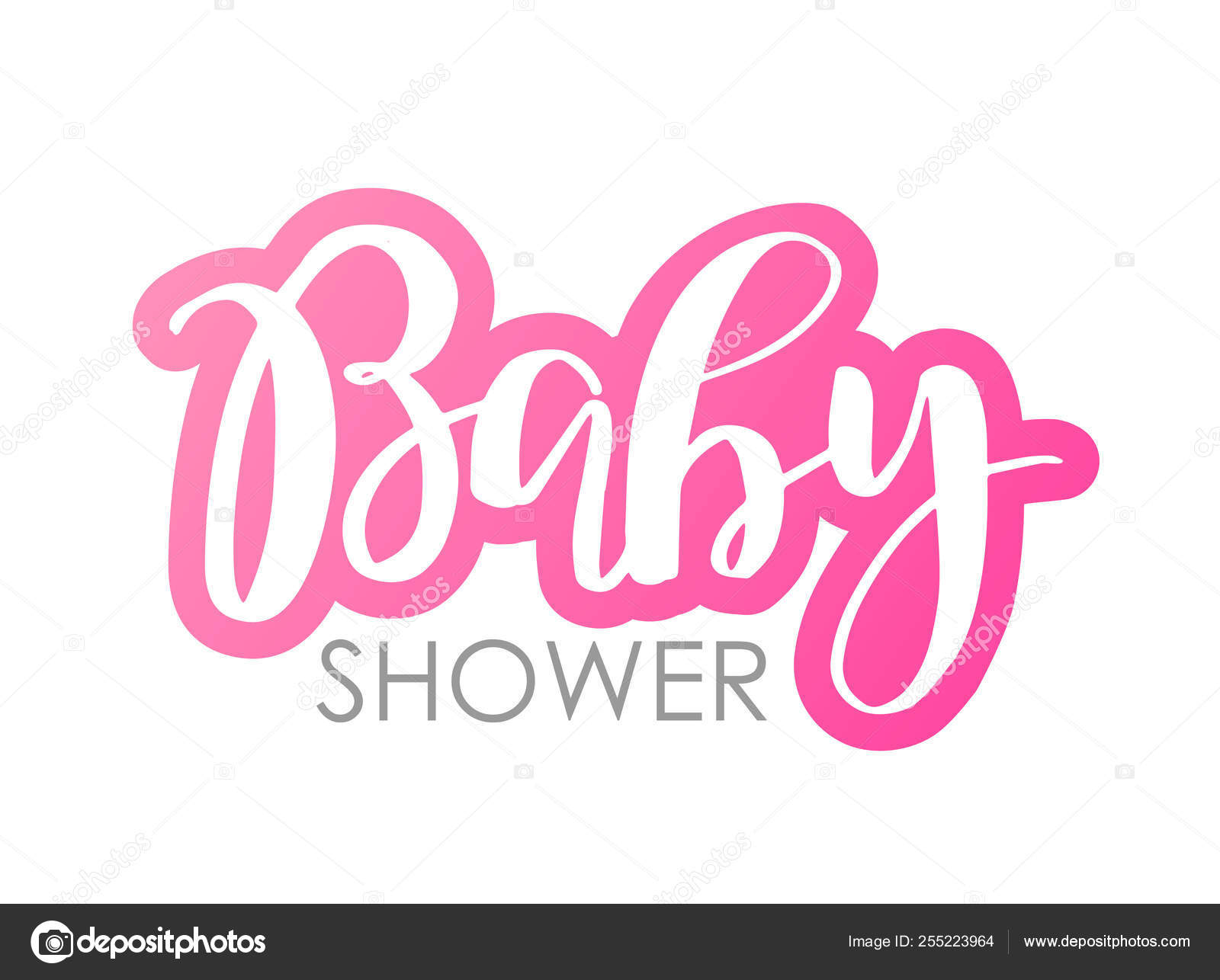 Tarjeta de invitación Baby Shower plantilla. Clásica caligrafía vector ...