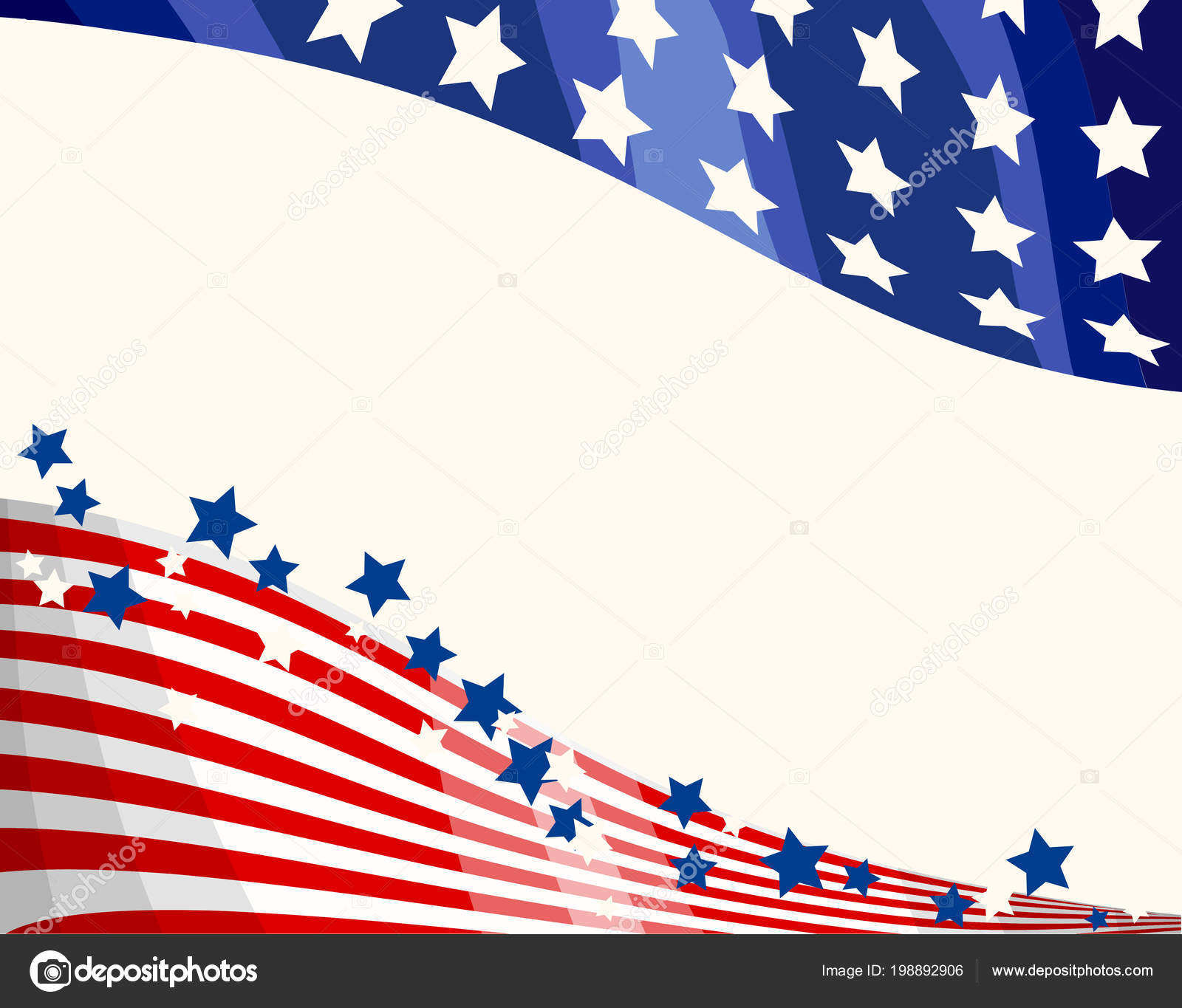 Blank American Flag Background