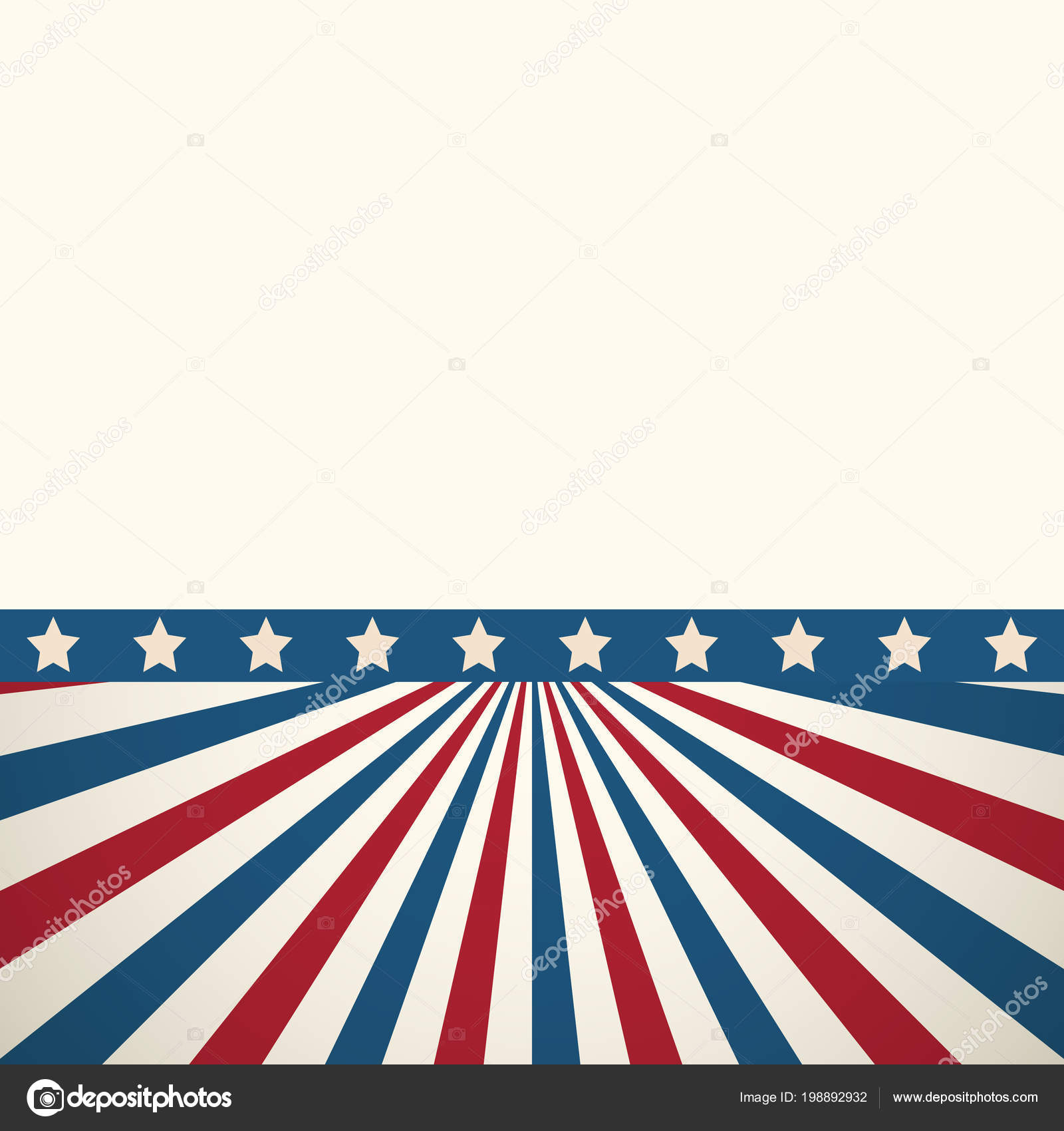 Fondo Patriótico Bandera Americana Marco Blanco Estados Unidos Con Espacio Vector de stock ...