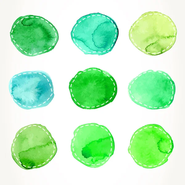 Green watercolor circles Stock Vector by ©de-kay 76504935