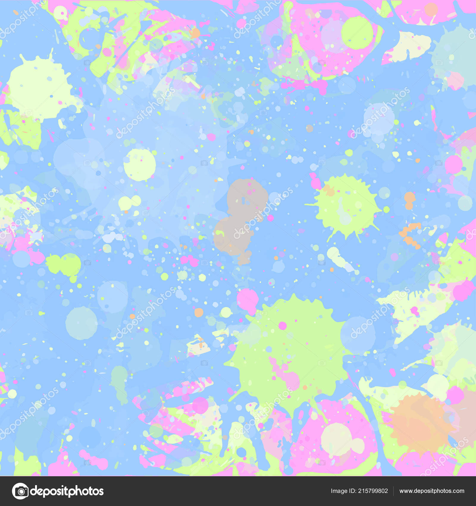 Neutral Pastel Blue Green Watercolor Paint Artistic Splashes Background ...