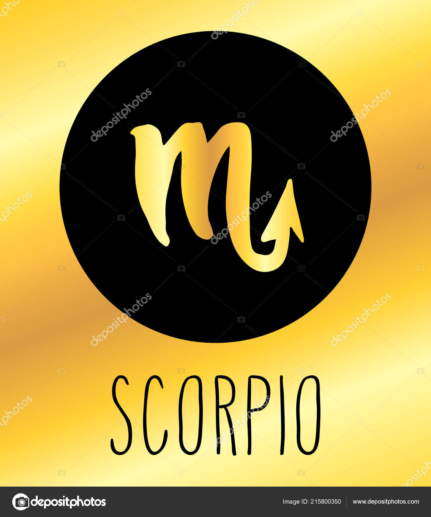 Scorpio Hand Drawn Zodiac Sign Illustration Vector Graphic Astrology ...
