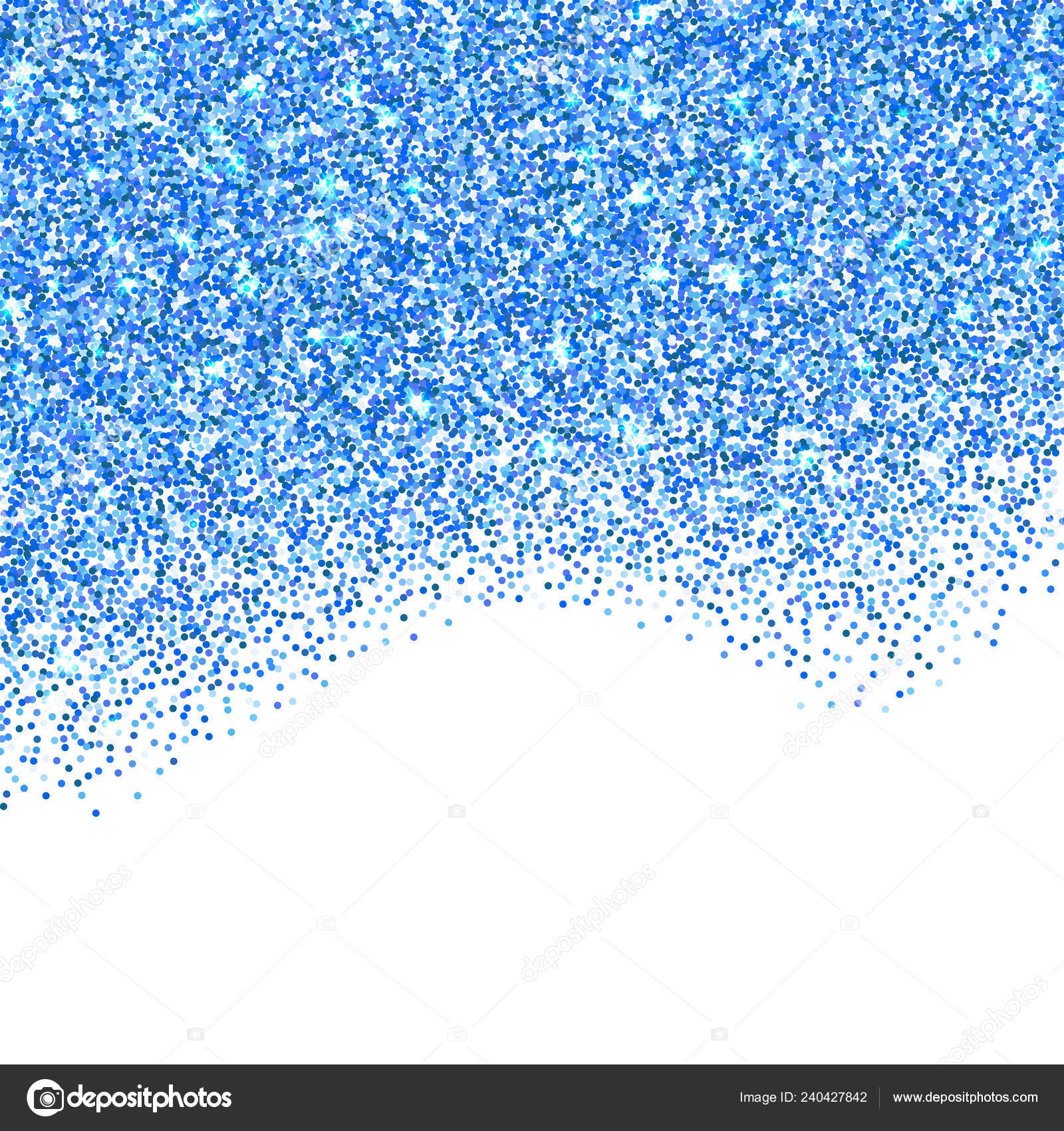 Blue Confetti Border