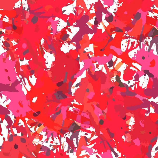 Red Splatter Paint Seamless Pattern Abstract Vector Background Colorful ...