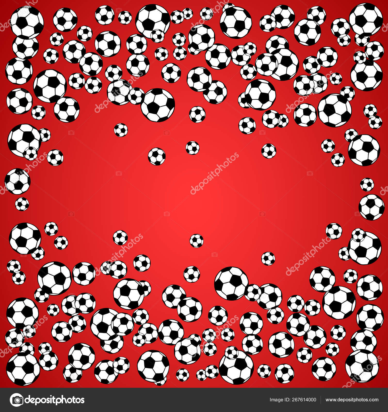 Football, soccer balls background illustration Stock Vector Image by ...