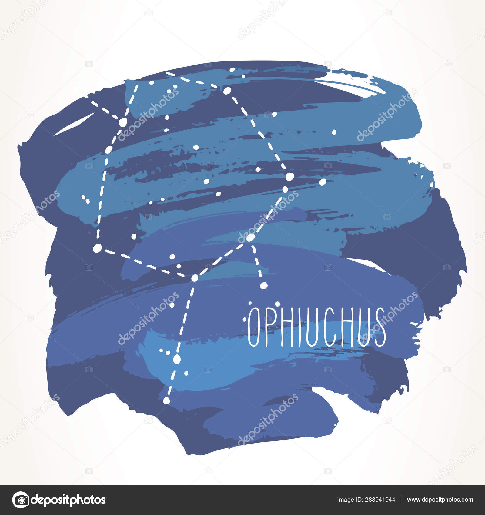 Ophiuchus Zodiac sign hand drawn constellation Stock Vector Image by ...