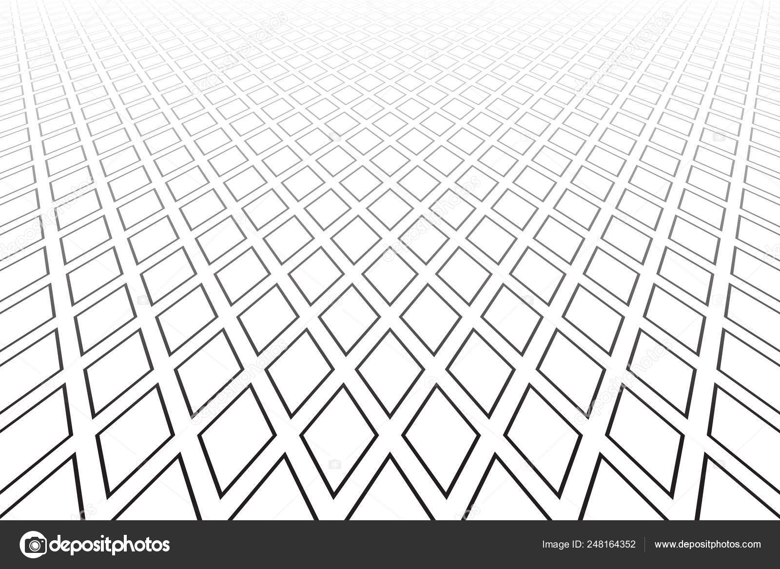 Abstract geometric diamonds pattern. Diminishing perspective. Wh Stock ...