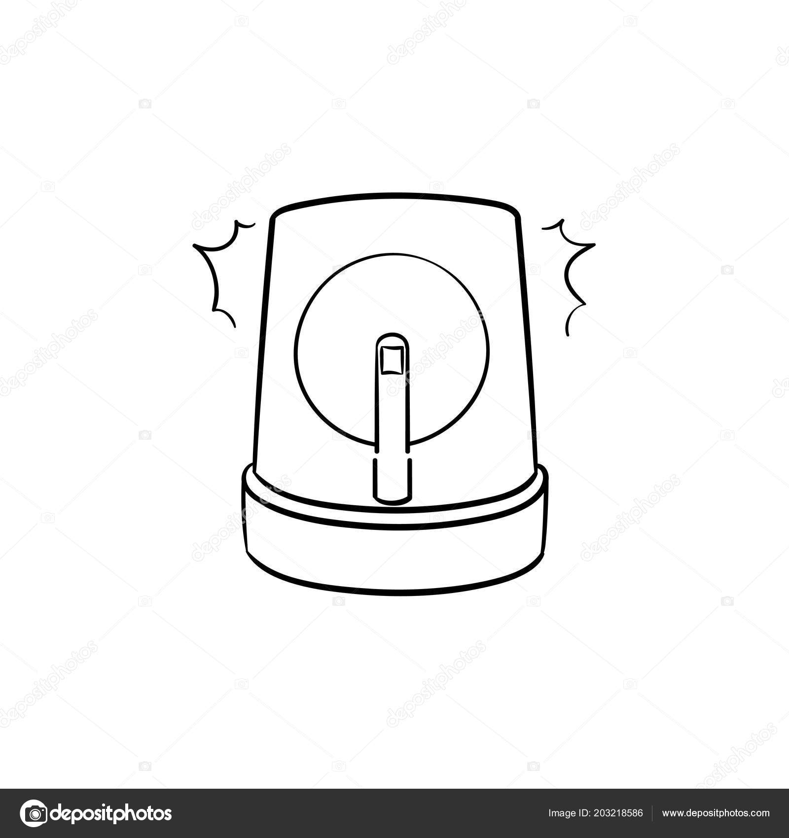 Siren hand drawn outline doodle icon. Stock Vector Image by ...