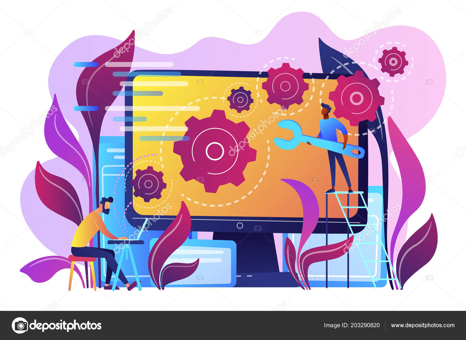 Back end development it concept vector illustration Stock Vector by ...
