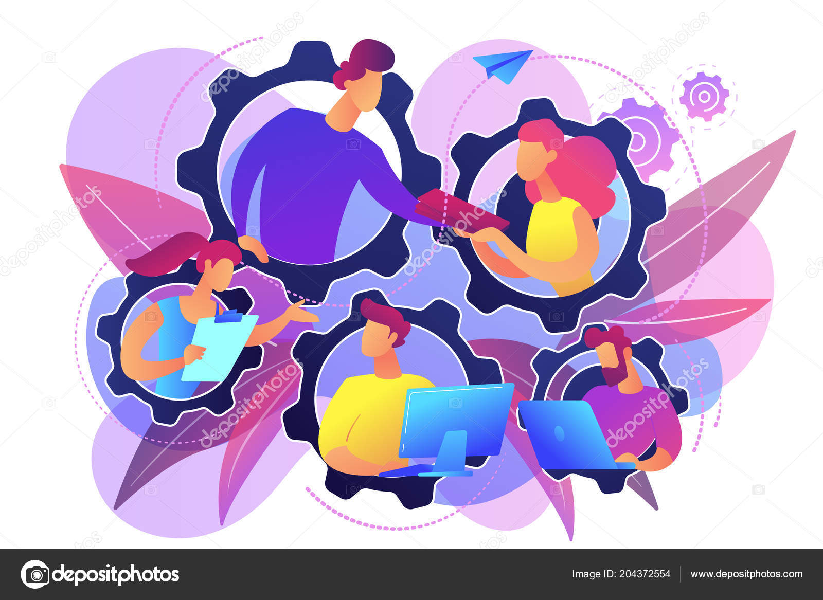 Dedicated team it concept vector illustration Stock Vector by ...